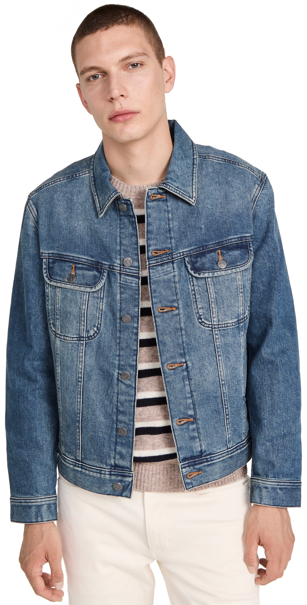 A.P.C. A.P.C. Washed Stretch Denim Jacket
